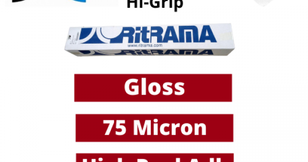 Ritrama Hi-Grip P75 Extra Permanent Gloss White Vinyl 08198 (08285)