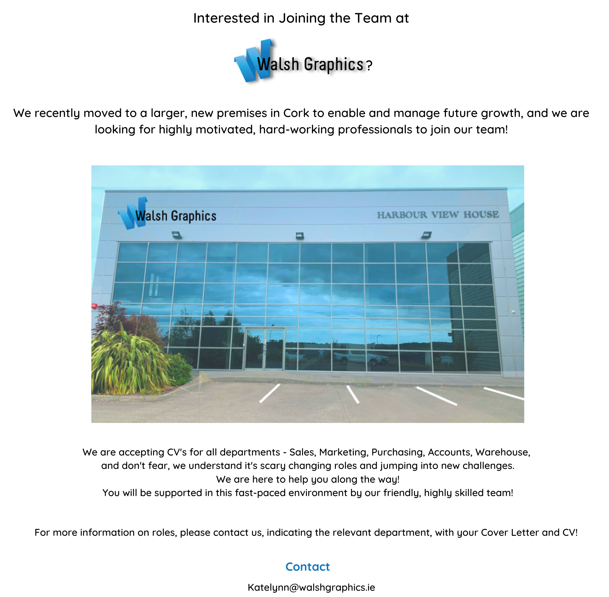 Careers at Walsh Graphics